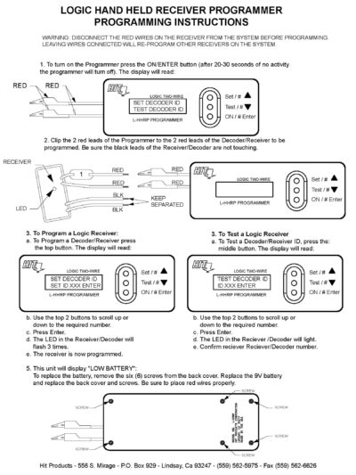 Instruction Manuals – Hit Products Corp
