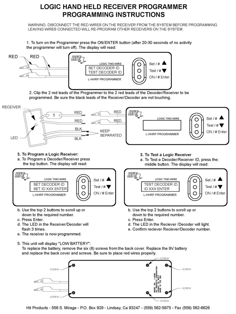 Instruction Manuals – Hit Products Corp